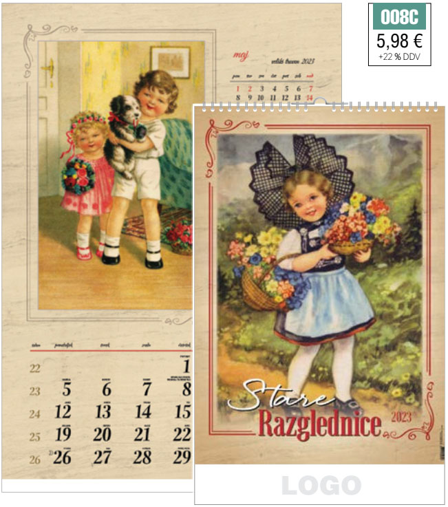 STARE RAZGLEDNICE | Stenski koledarji